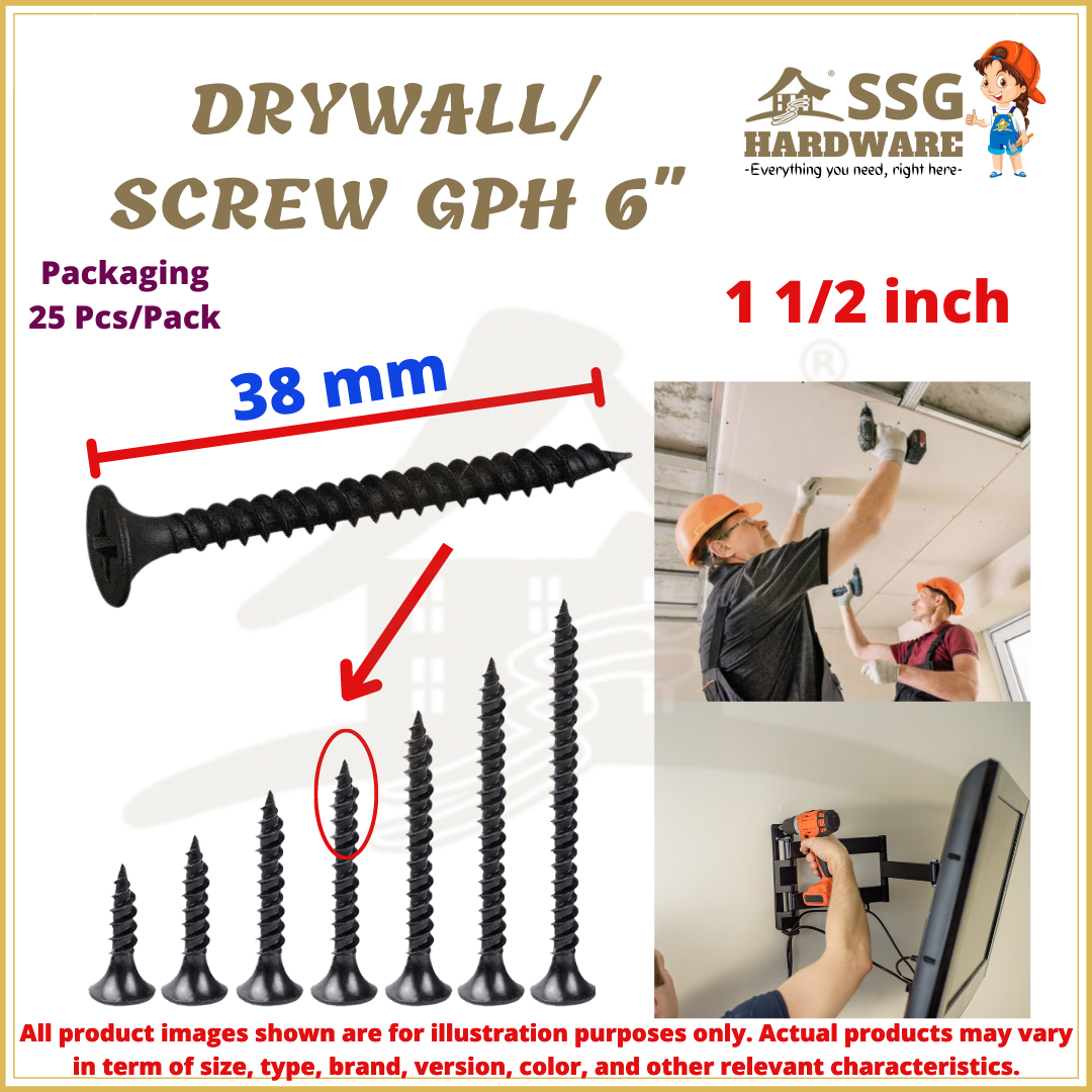 GPH SCREW/ DRYWALL SCREW /SKREW HITAM / SKREW TAJAM / SKRU PAPAN/ SKRU ...