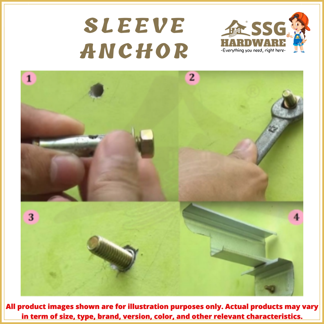 SLEEVE ANCHOR 1/4''X2''/EXPANSION BOLT IRON WALL PLUG/ SLEEVE ANCHOR ...