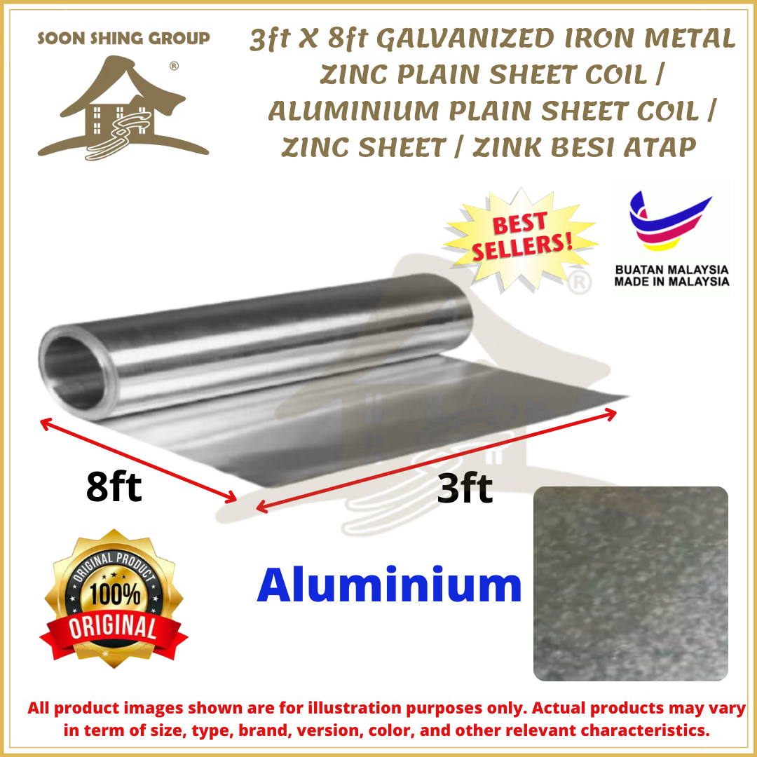 3ft X 8ft GALVANIZED IRON METAL ZINC PLAIN SHEET COIL / ALUMINIUM PLAIN ...