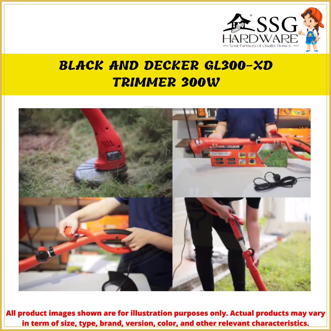 BLACK & DECKER GL300-XD GRASS STRING TRIMMER 300W / GRASS TRIMMER ...