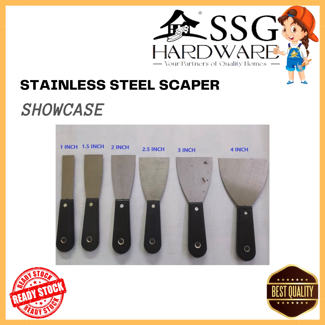 STAINLESS STEEL SCAPER / SUDU SIMEN / PUTTY WELL SCAPER / DRYWALL ...