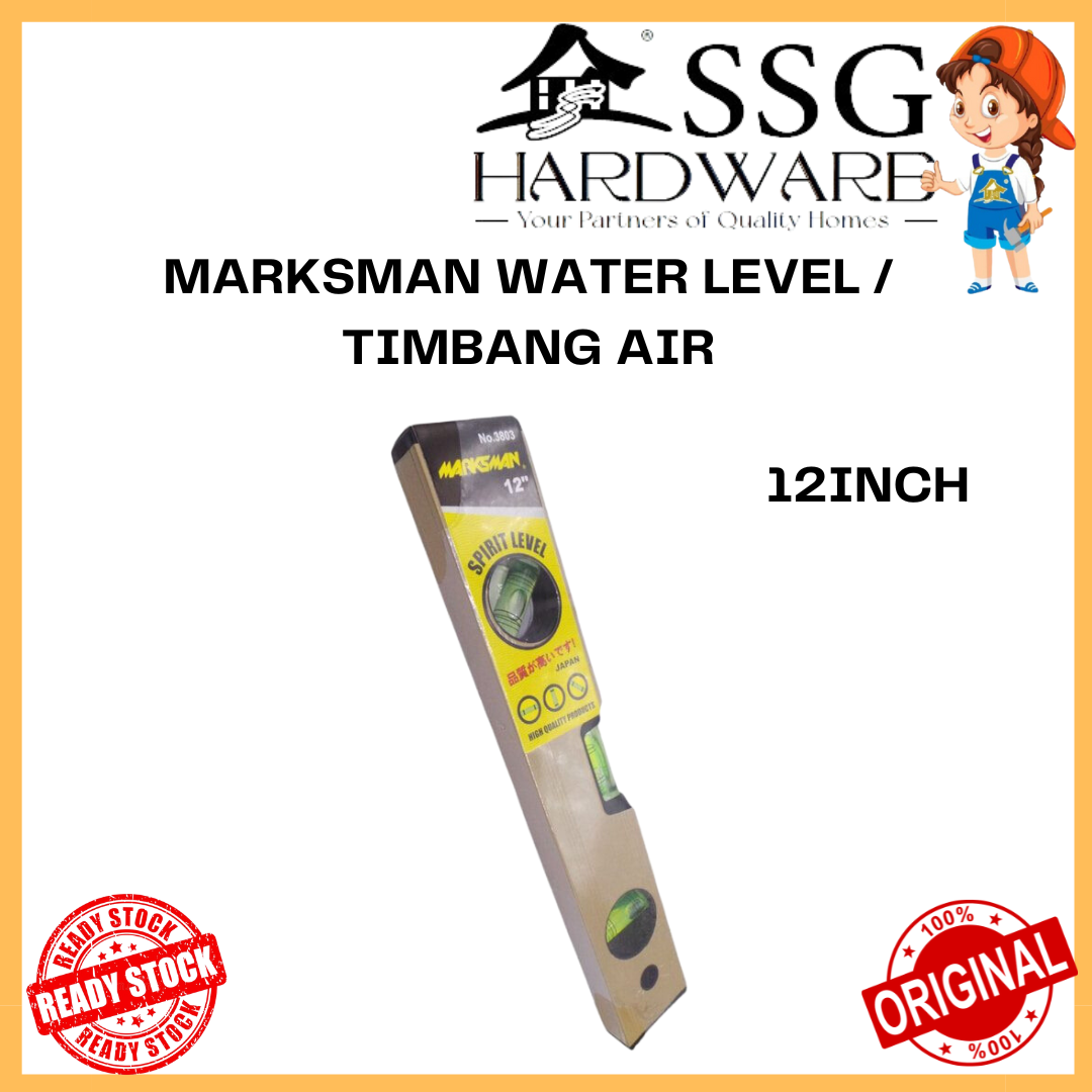 MARKSMAN PROFESIONAL ALUMINUM SPIRIT LEVEL / WATER LEVEL / TIMBANG AIR ...