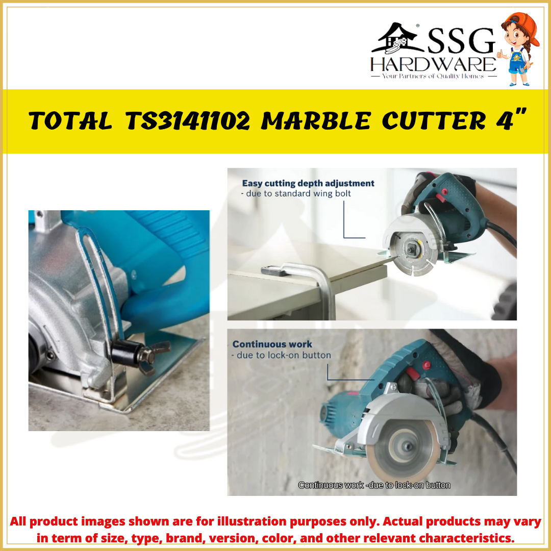 TOTAL TS3141102 MARBLE CUTTER 4"/ MARBLE TILE / WOOD CUTTING MACHINE ...