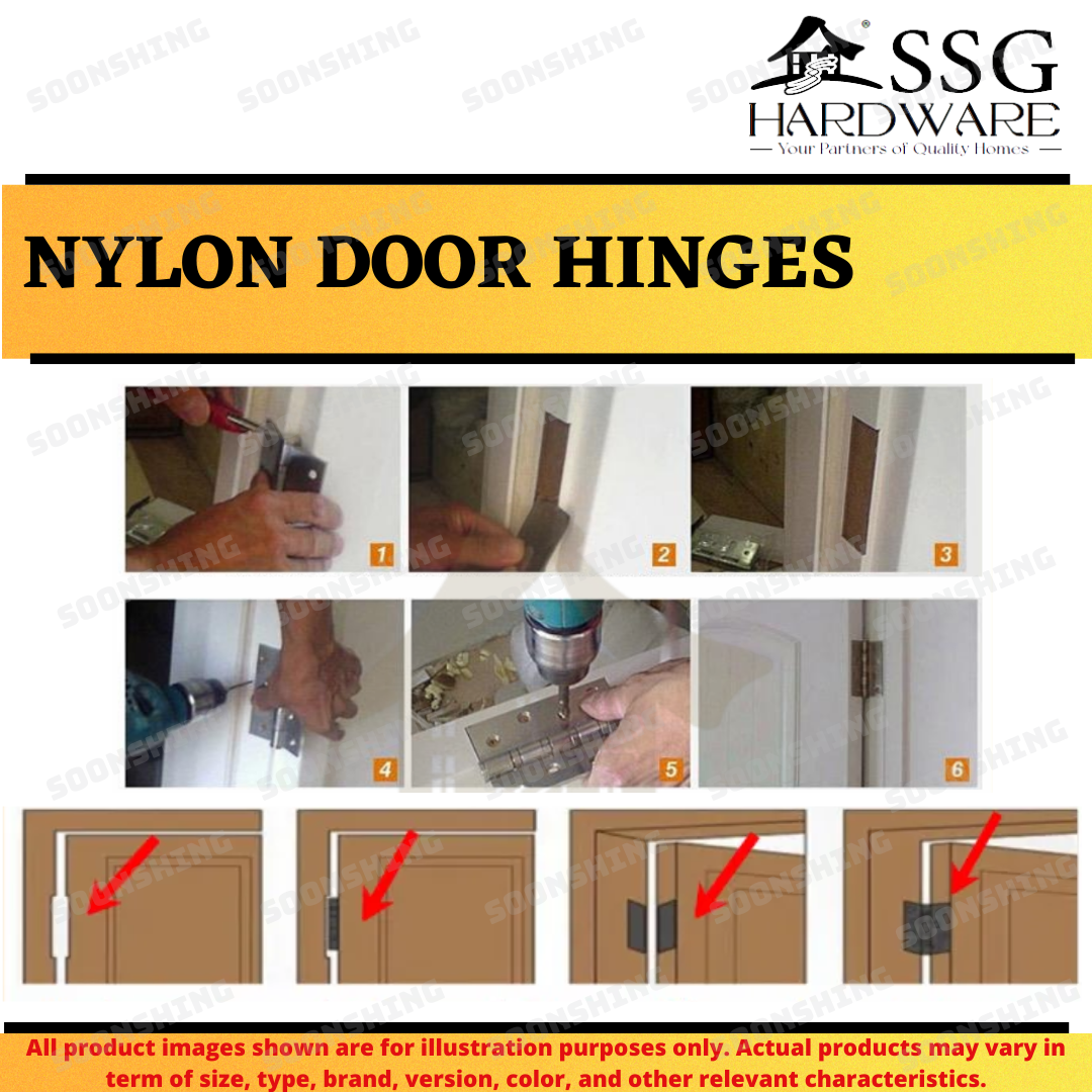 Sunsea 4 Inch Quality Metal Door Hinge Fitting with Nylon Ring ...