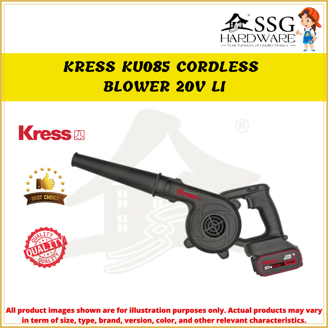 KRESS KU085 CORDLESS BLOWER 20V-LI / AUTOMATIC AIR BLOWER / LEAF ...