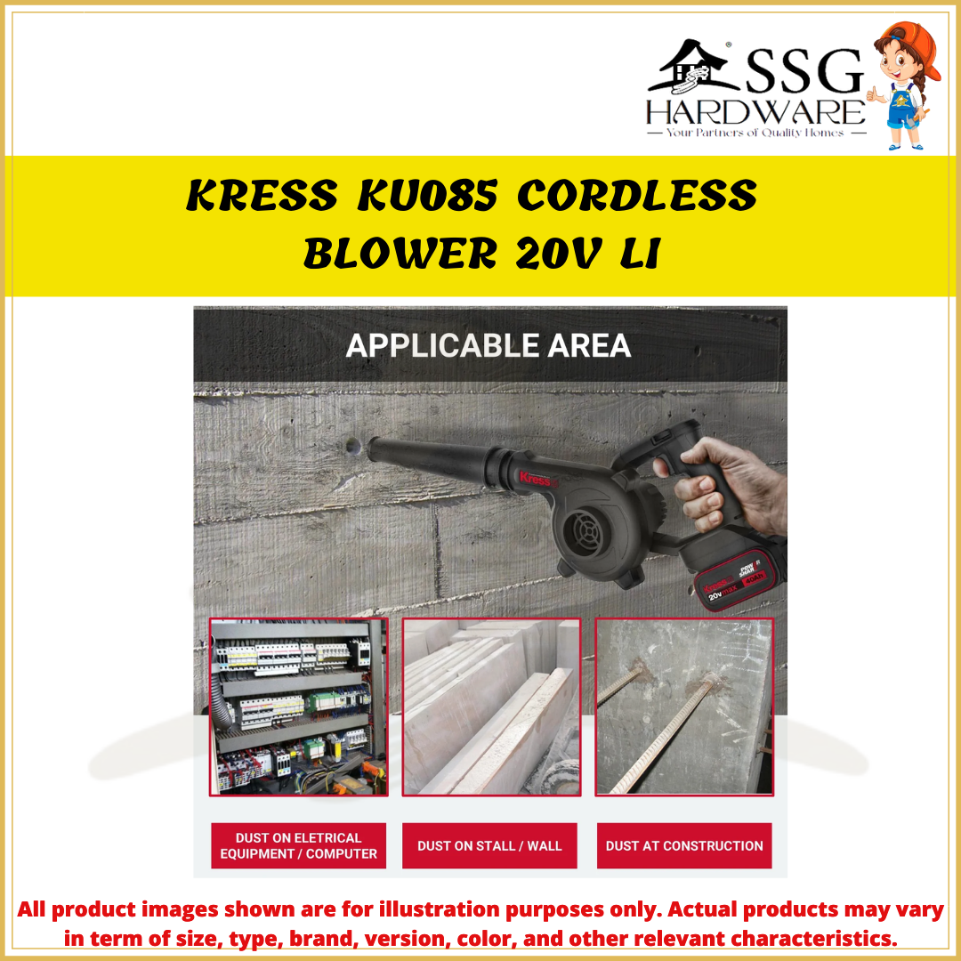 KRESS KU085 CORDLESS BLOWER 20V-LI / AUTOMATIC AIR BLOWER / LEAF ...