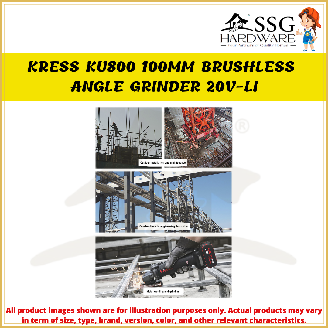 KRESS KU800 100MM BRUSHLESS ANGLE GRINDER 20V-LI / ANGLE GRINDER ...