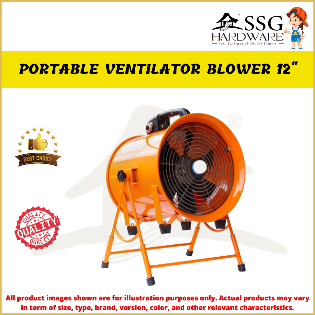 PORTABLE VENTILATOR BLOWER 12'' / VENTILATOR BLOWER SET 12" C/W 5M ...