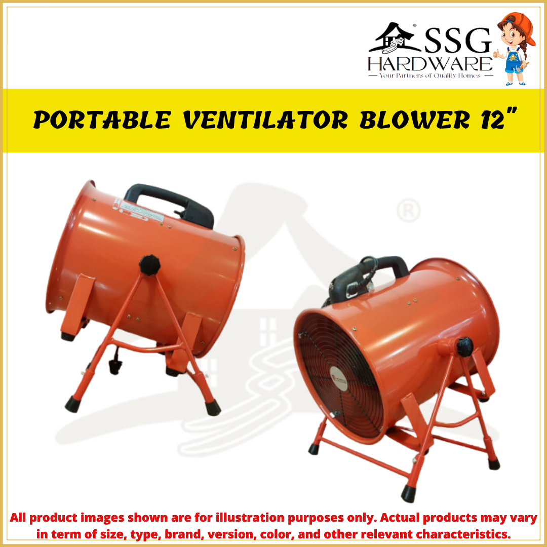 PORTABLE VENTILATOR BLOWER 12'' / VENTILATOR BLOWER SET 12" C/W 5M ...