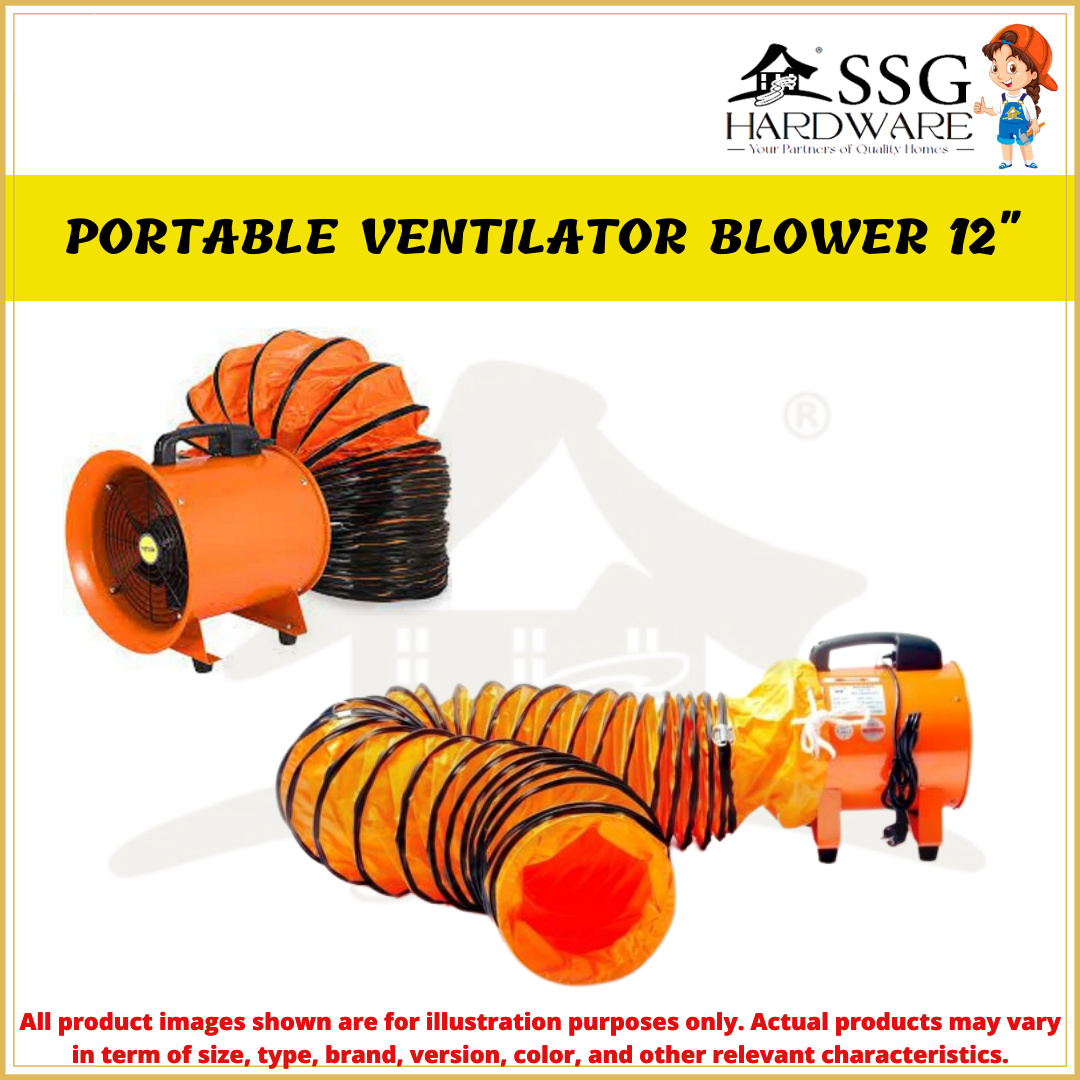 PORTABLE VENTILATOR BLOWER 12'' / VENTILATOR BLOWER SET 12" C/W 5M ...