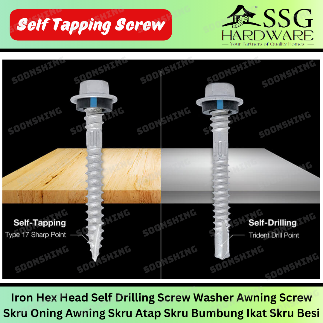 For Wood Hex Head Roofing Self Drilling Screw Awning Screw With Washer ...
