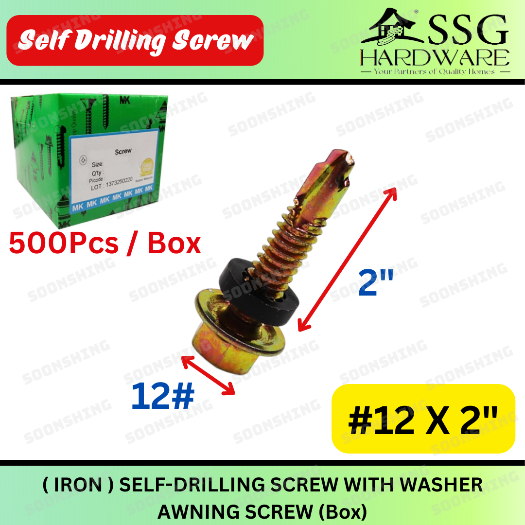Hex Self Drilling Screw For Roof Skru Bumbung Hex Awning Screw Skru ...