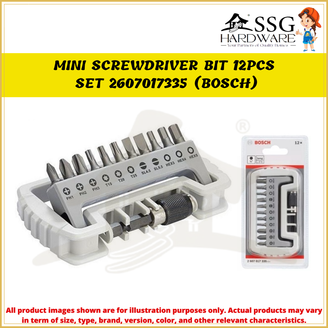 MINI SCREWDRIVER BIT 12PCS SET 2607017335 (BOSCH)