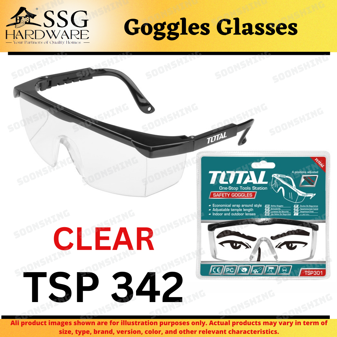 TOTAL Eye Protection Protective Safety Riding Goggles Glasses work DARK ...