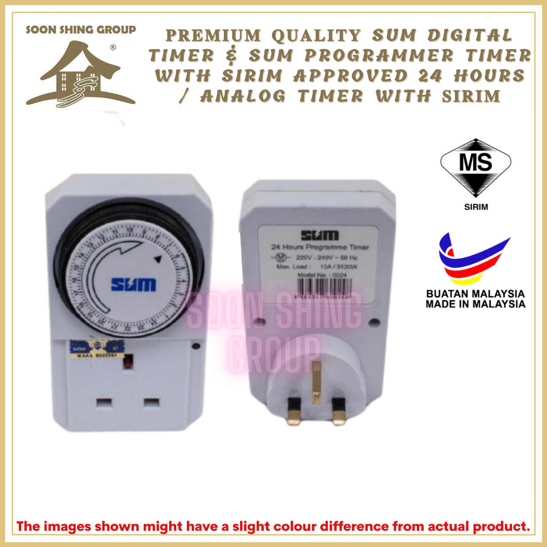 SUM Digital Timer & Sum Programmer Timer With SIRIM Approved 24 Hours ...