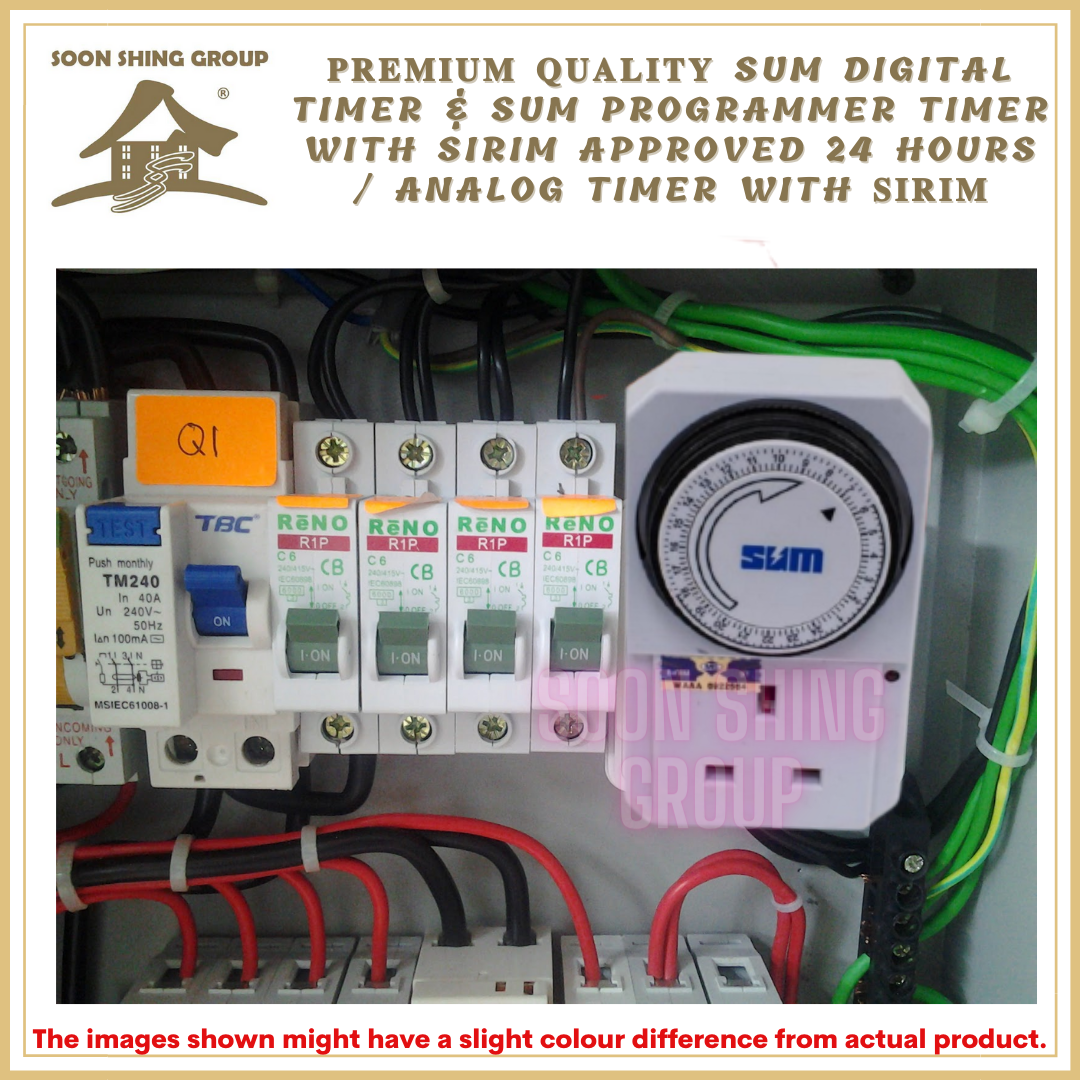 SUM Digital Timer & Sum Programmer Timer With SIRIM Approved 24 Hours / ANALOG TIMER WITH