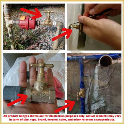 CITY Brass Stopcock Stop Cock Water Gate Valve Kitchen & Bathroom Sink ...