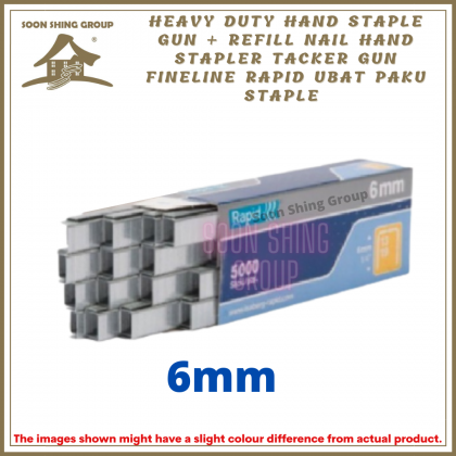 6mm 8mm Hand Staple Gun Refill Nail Hand Stapler Tacker Gun Fineline ...