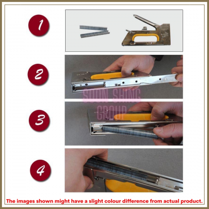 6mm 8mm Hand Staple Gun Refill Nail Hand Stapler Tacker Gun Fineline ...