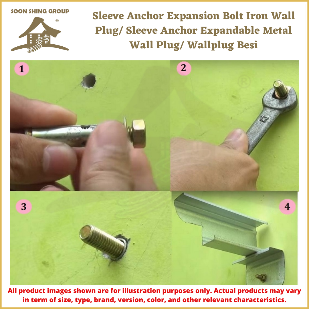 1pcs / 2pcs / 4pcs Sleeve Anchor Expansion Bolt Iron Wall Plug/ Sleeve ...