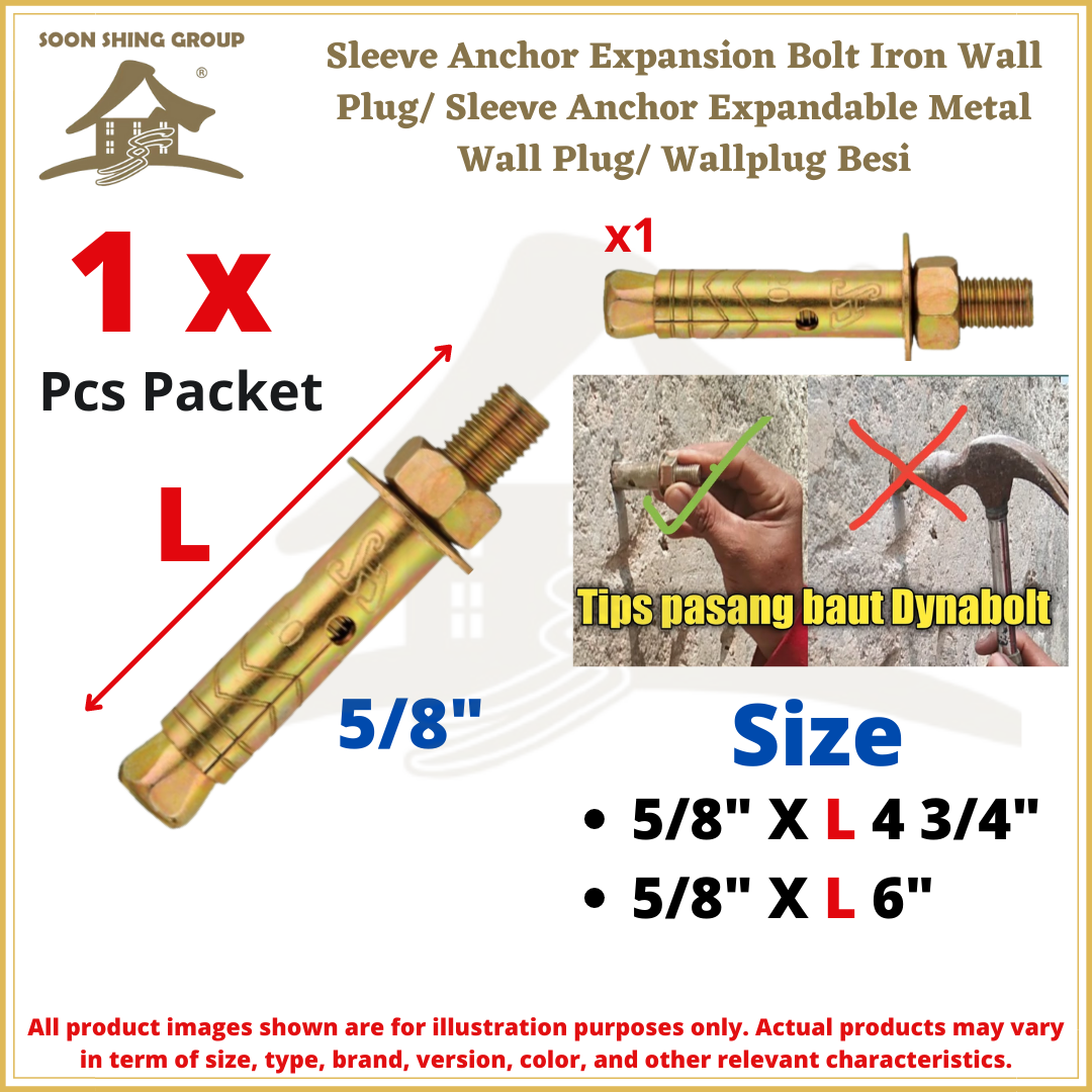 1pcs / 2pcs / 4pcs Sleeve Anchor Expansion Bolt Iron Wall Plug/ Sleeve ...