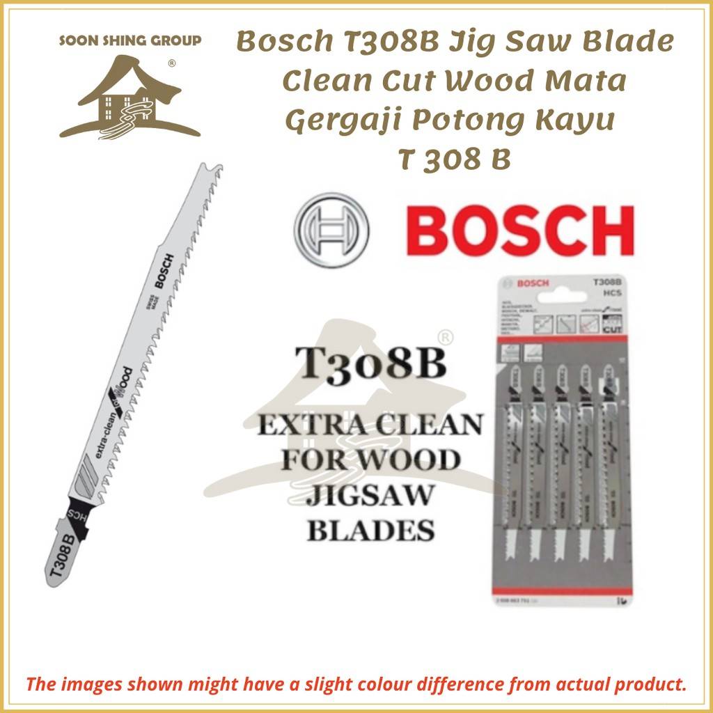 BOSCH Jigsaw Blade T308B Extra Clean for Wood / Mata Gergaji Potong ...