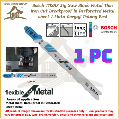 Original Bosch T118AF Jig Saw Blade Metal Thin Iron Cut Breakproof in ...