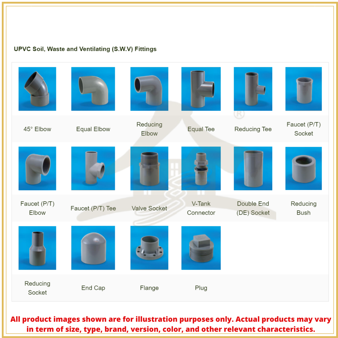 Plumbing PVC Fitting 15MM/20MM/25MM Penyambung Paip PVC Socket, Elbow 90*, Elbow 45* Valve ...