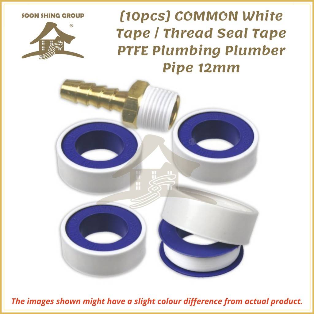 [10pcs] COMMON White Tape / Thread Seal Tape PTFE Plumbing Plumber Pipe ...