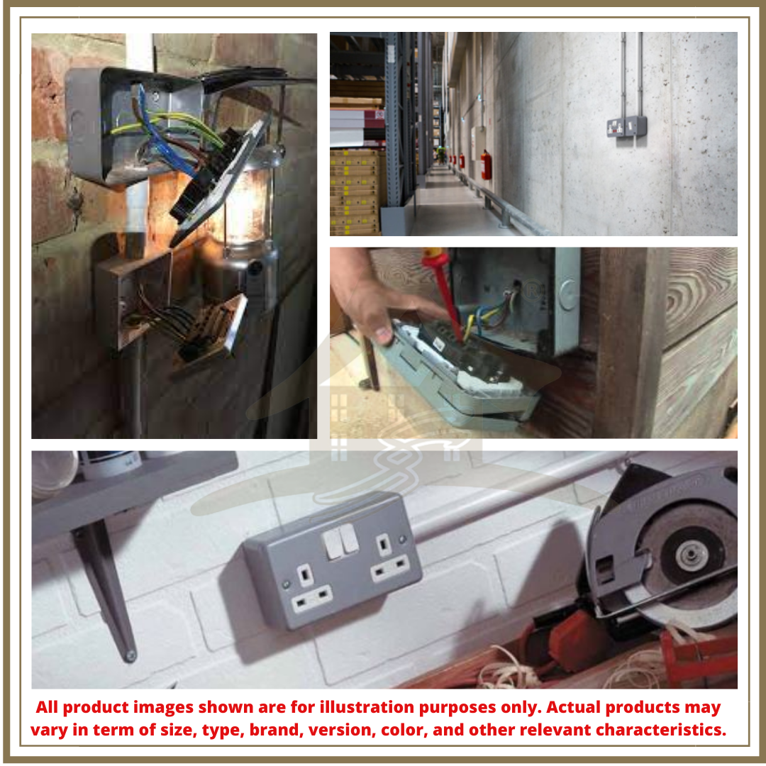 SIRIM Metal Case Double Switch Socket Outlet Clad 13A Suis Elektrik ...