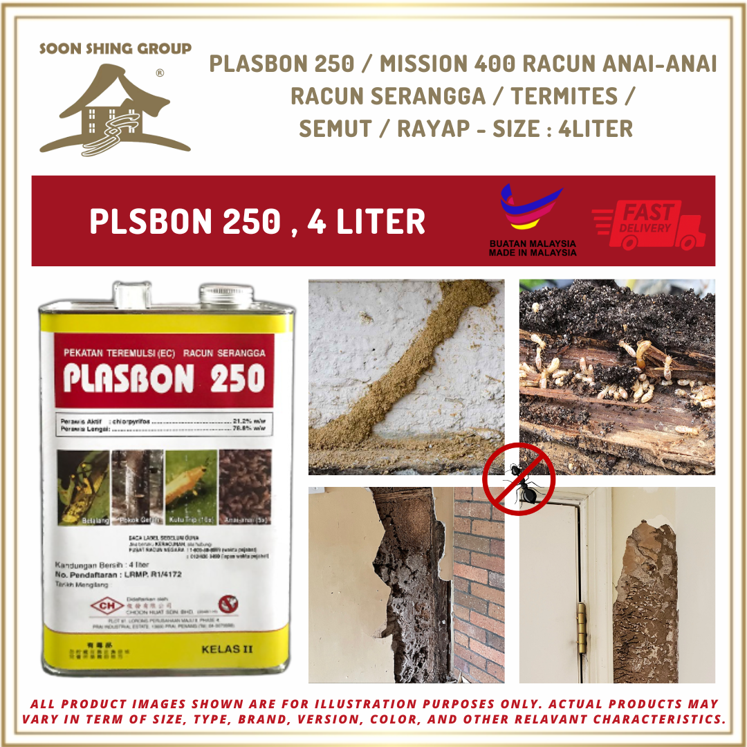 PLASBON 250 / MISSION 400 RACUN ANAI-ANAI / RACUN SERANGGA / TERMITES ...