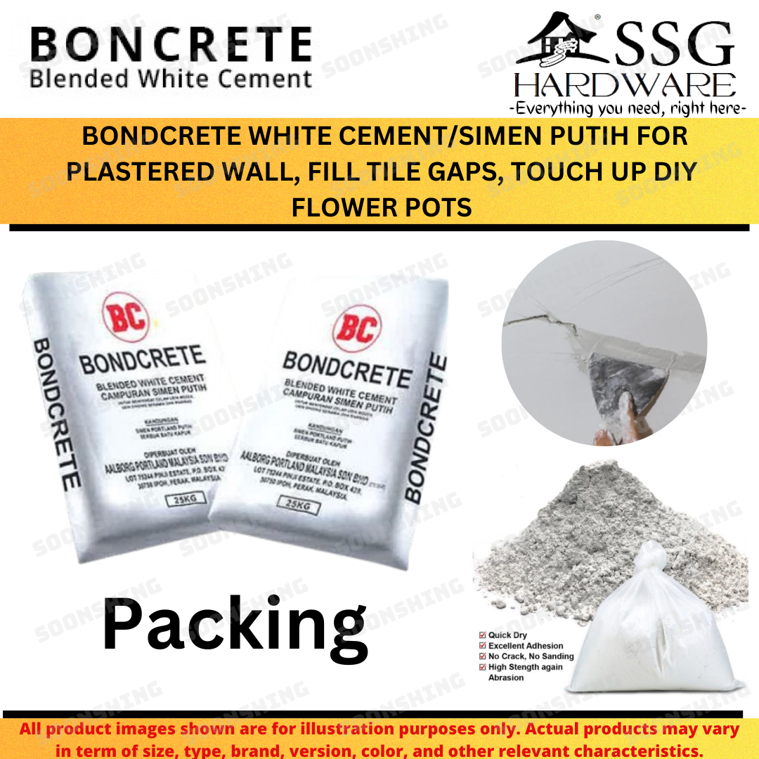 2kg 3kg White Cement/ Simen Putih For Plastered Wall,Touch Up DIY ...
