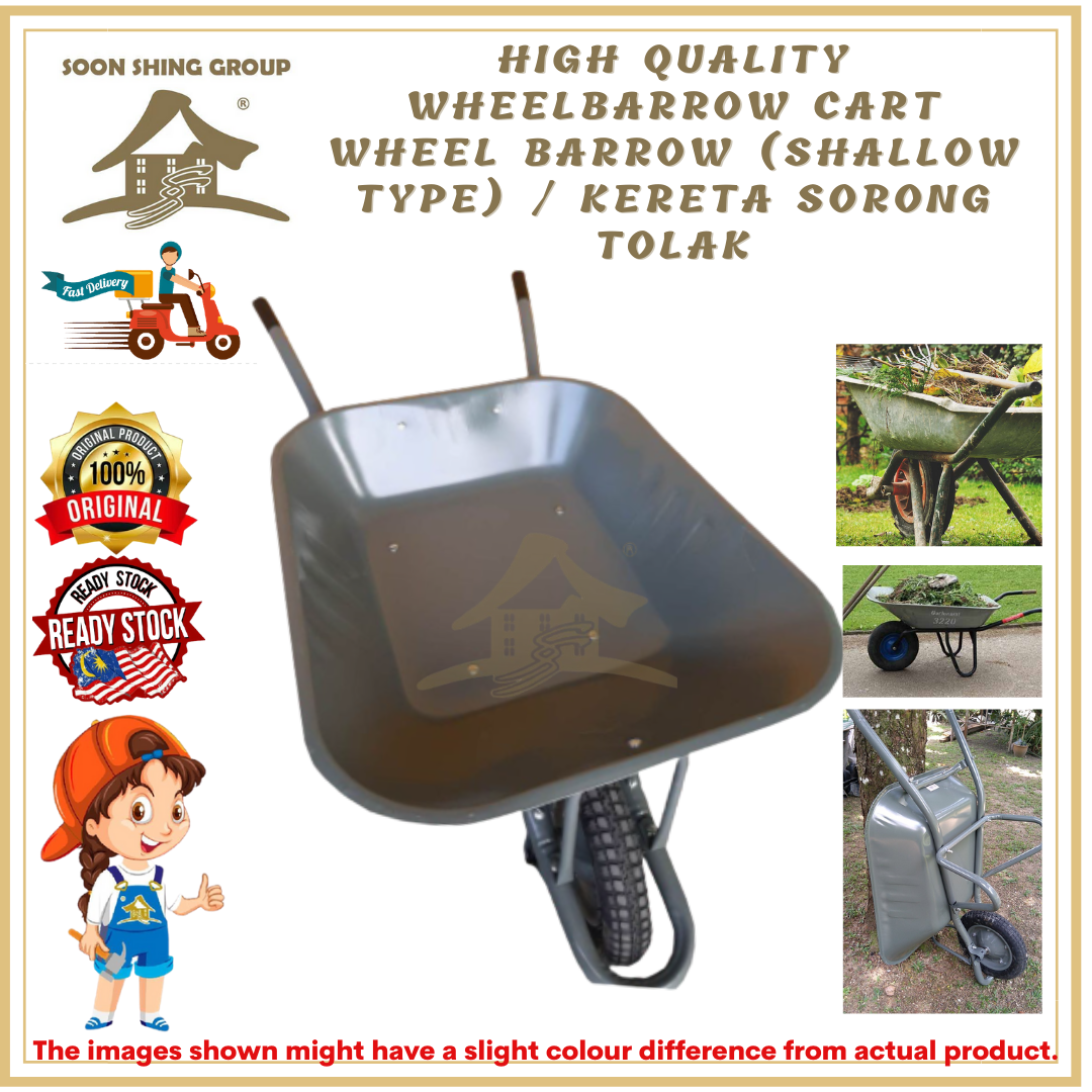 High Quality Wheelbarrow Cart Wheel Barrow (Shallow Type) / Kereta ...