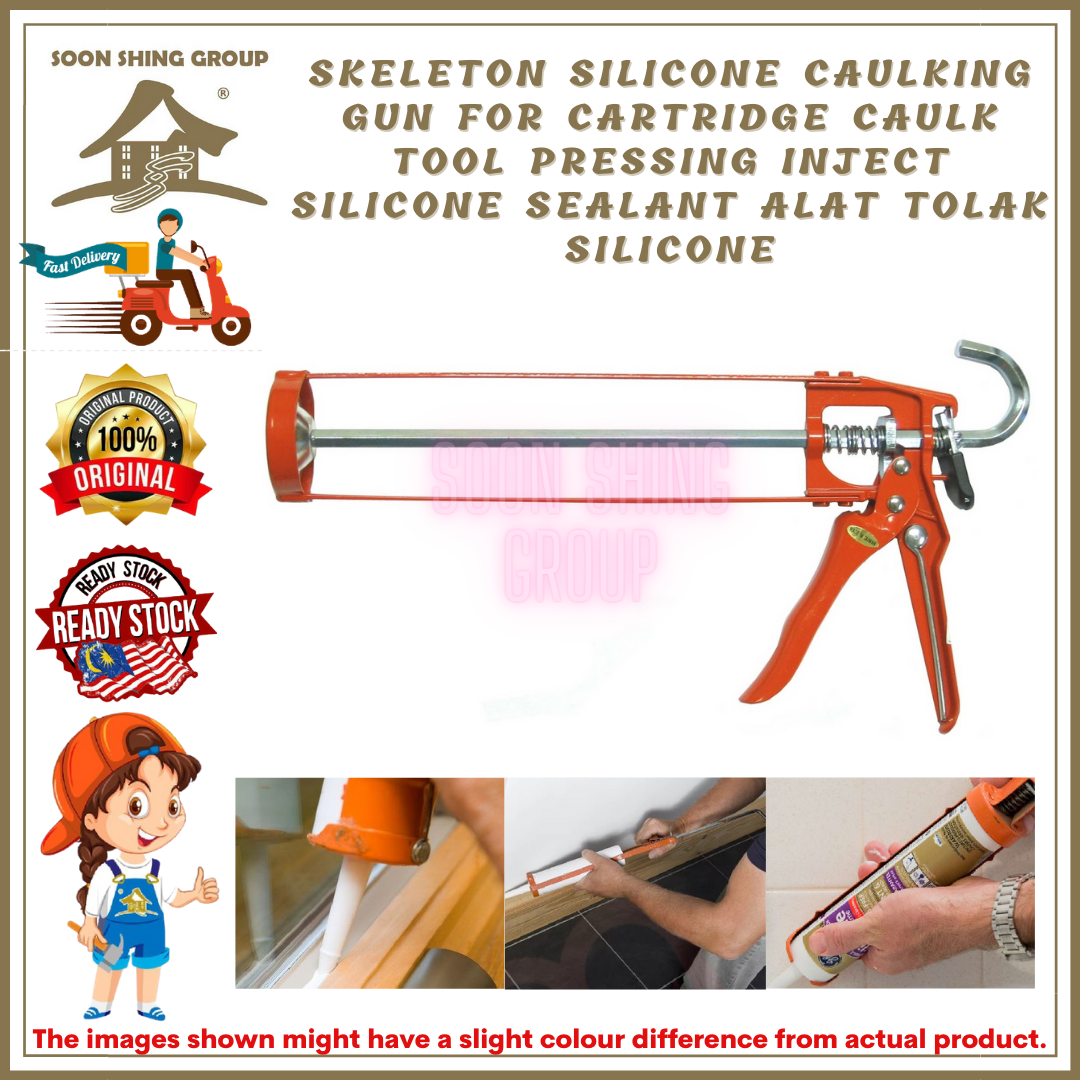 Skeleton Silicone Caulking Gun for Cartridge Caulk Tool Pressing Inject ...