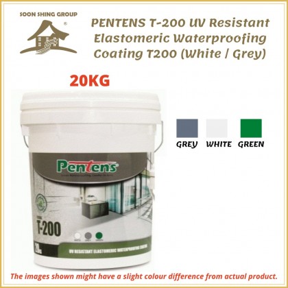 PENTENS T-200 UV Resistant Elastomeric Waterproofing Coating T200 (White / Grey)