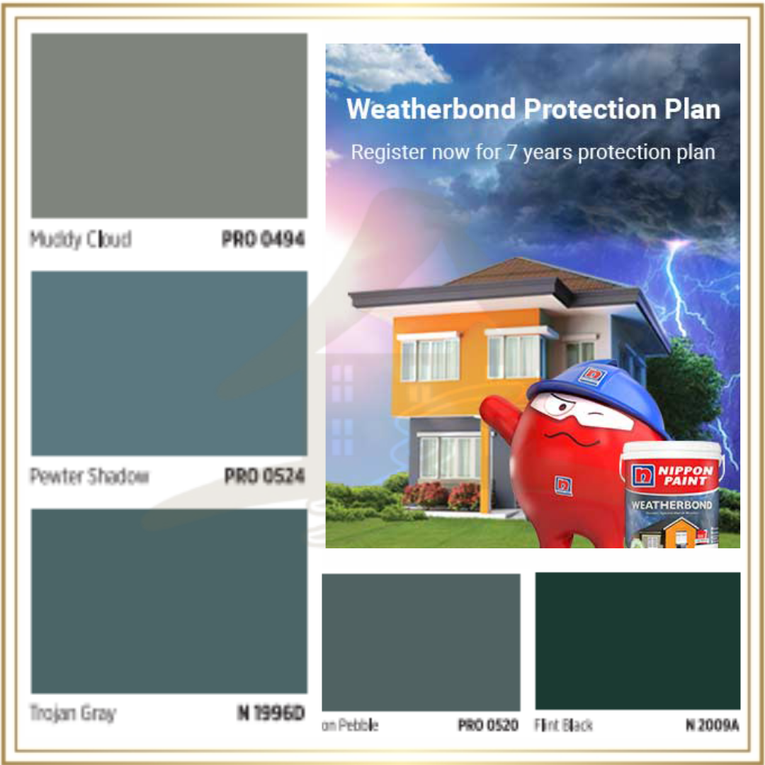 SWB17 NIPPON WEATHERBOND EXTERIOR PAINT Cat Luar /Cat Rumah /Cat Getah
