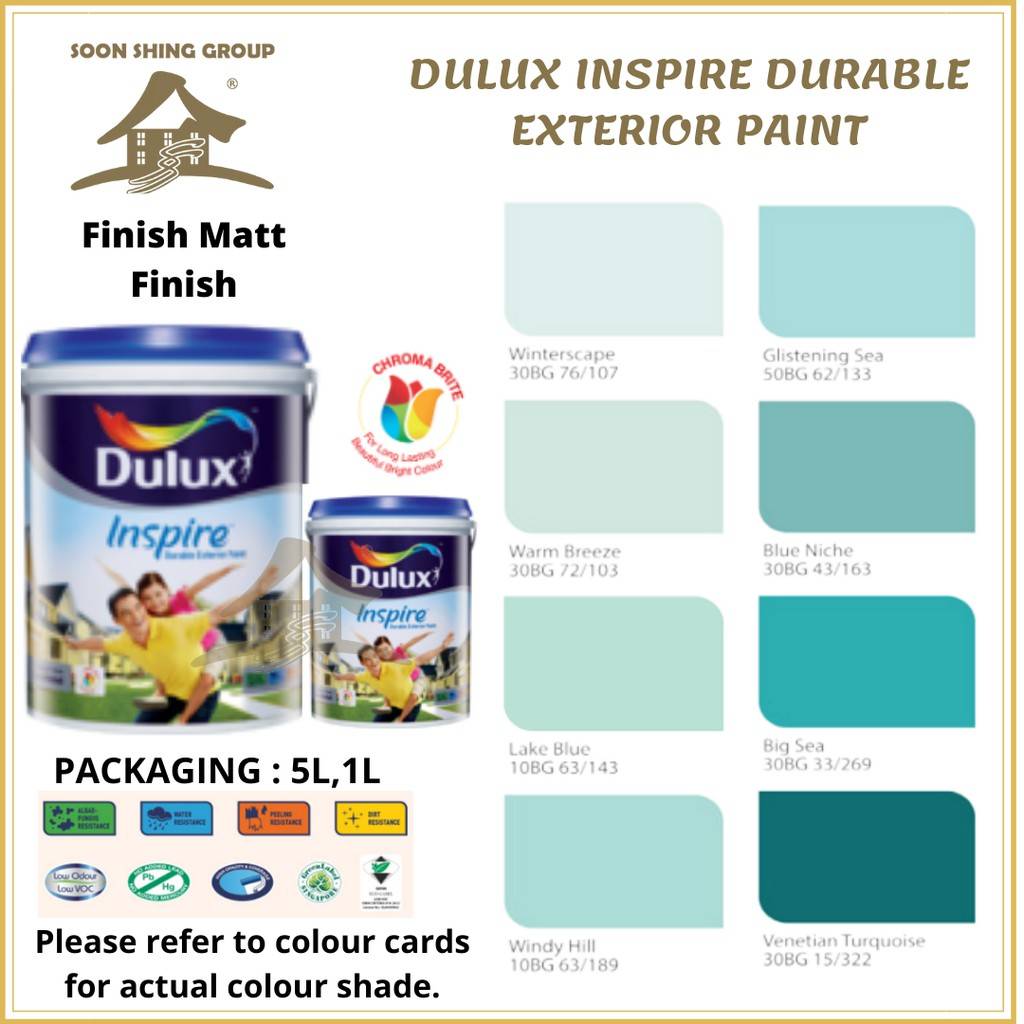SS599 DULUX INSPIRE DURABLE EXTERIOR PAINT