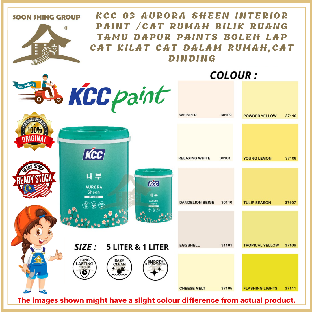 SS256 KCC AURORA SHEEN INTERIOR PAINT 1L 5L, 50% OFF