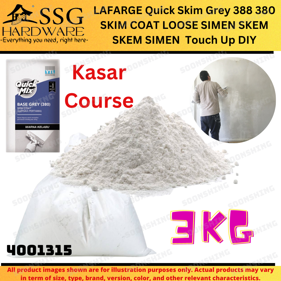 SSG400 LAFARGE Quick Skim Grey 388 380SKIM COAT CEMENT FINE WHITE COLOR ...