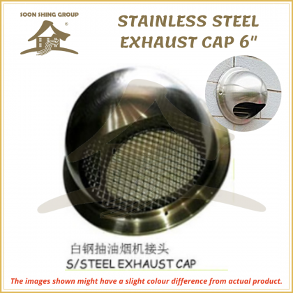 6" EXHAUST CAP Thick s/steel Air Vent Sphere Ventilatiteelon Grill ...