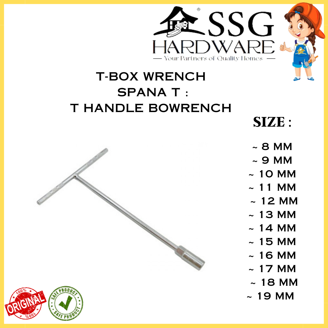 T-BOX WRENCH / SPANA T / SPANNER / T-TYPE / T HANDLE BOX WRENCH - ( 8MM ...