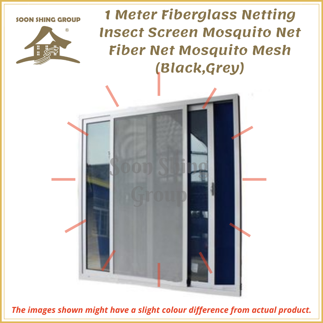 1 Meter Fiberglass Netting Insect Screen Mosquito Net Jaring Tingkap ...