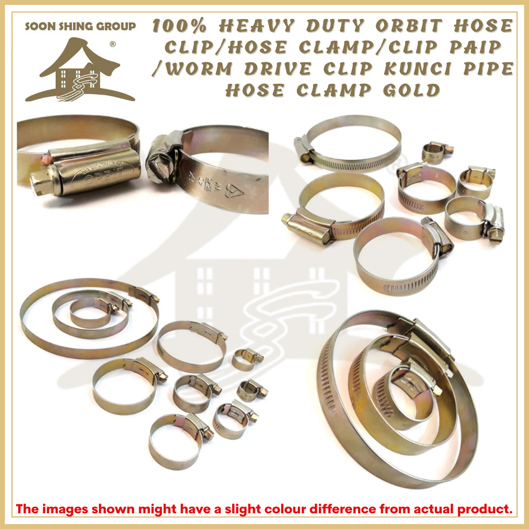 100% Heavy Duty ORBIT Hose Clip / Hose Clamp / Clip Paip / Worm Drive ...