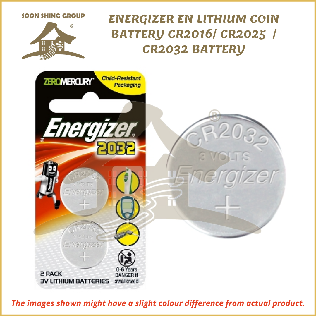 ENERGIZER EN LITHIUM COIN BATTERY CR2016/ CR2025 / CR2032 BATTERY