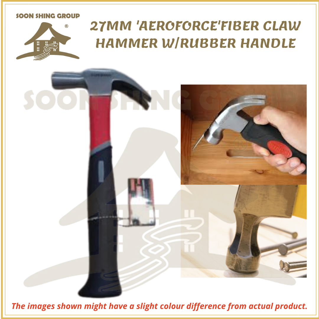 27MM 'AEROFORCE' FIBER CLAW HAMMER W/RUBBER HANDLE