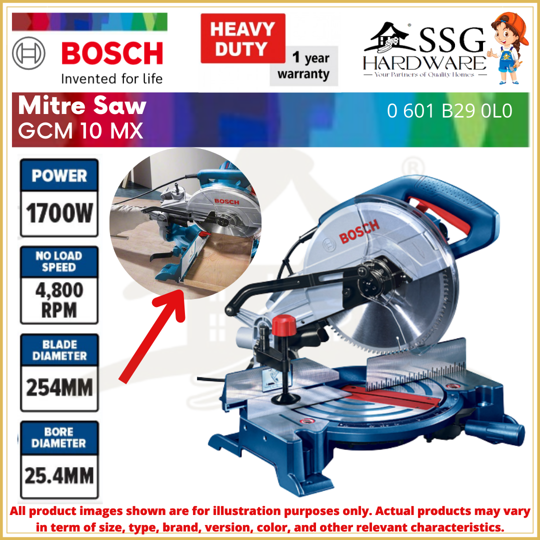 BOSCH GCM 10 MX MITER SAW 10" Heavy Duty For Aluminium & Steel & Wood ...