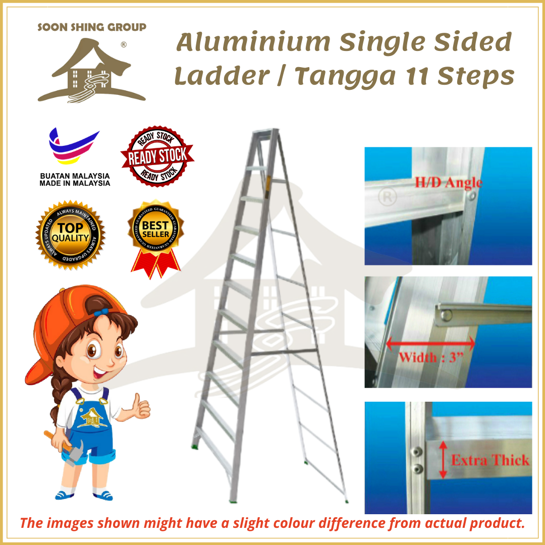 Aluminium Single Sided Ladder /Heavy Duty Single Side Ladder Tangga ...
