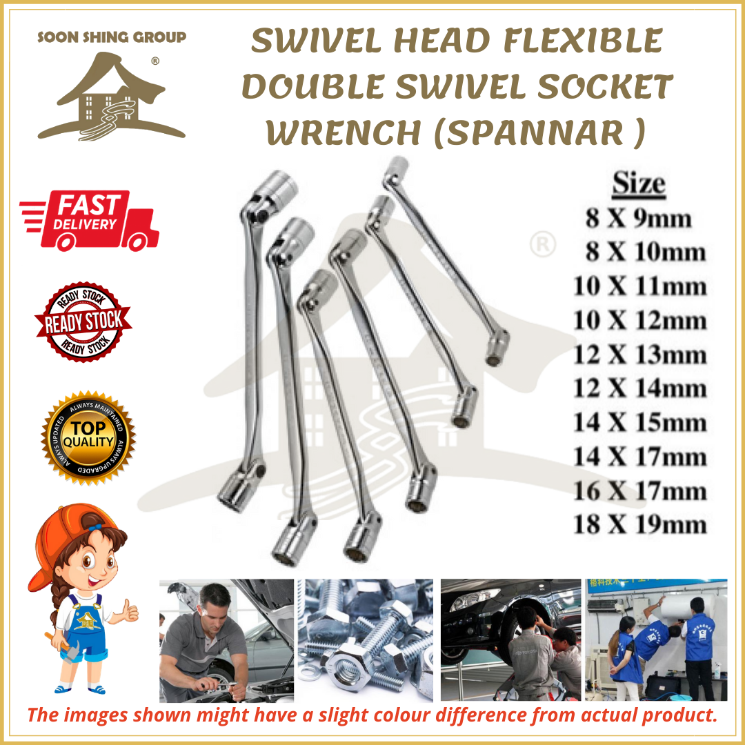 QUALITY DOUBLE END FLEXIBLE SOCKET WRENCH SWIVEL / HEAD FLEXIBLE ...