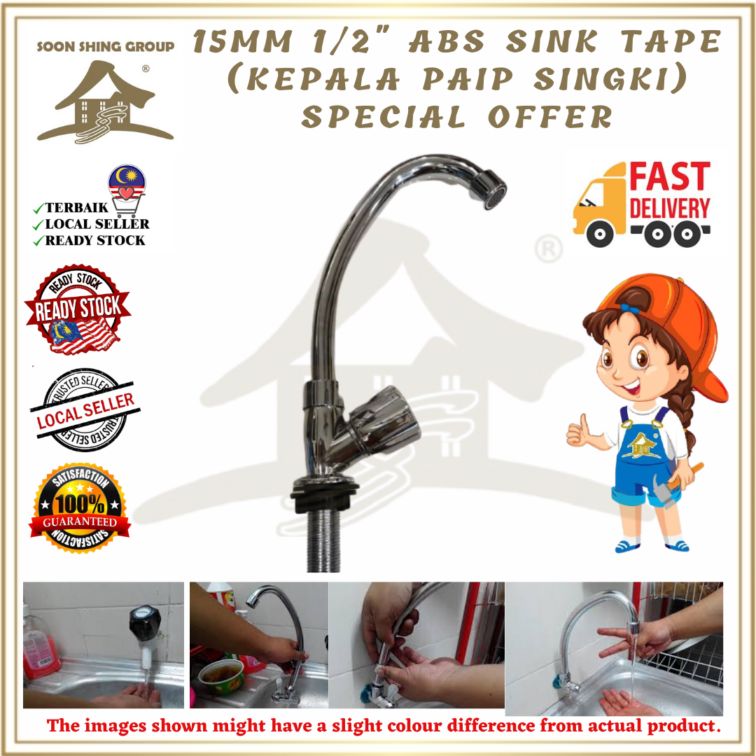 15mm 1/2" ABS SINK TAP (KEPALA PAIP SINGKI) SPECIAL OFFER