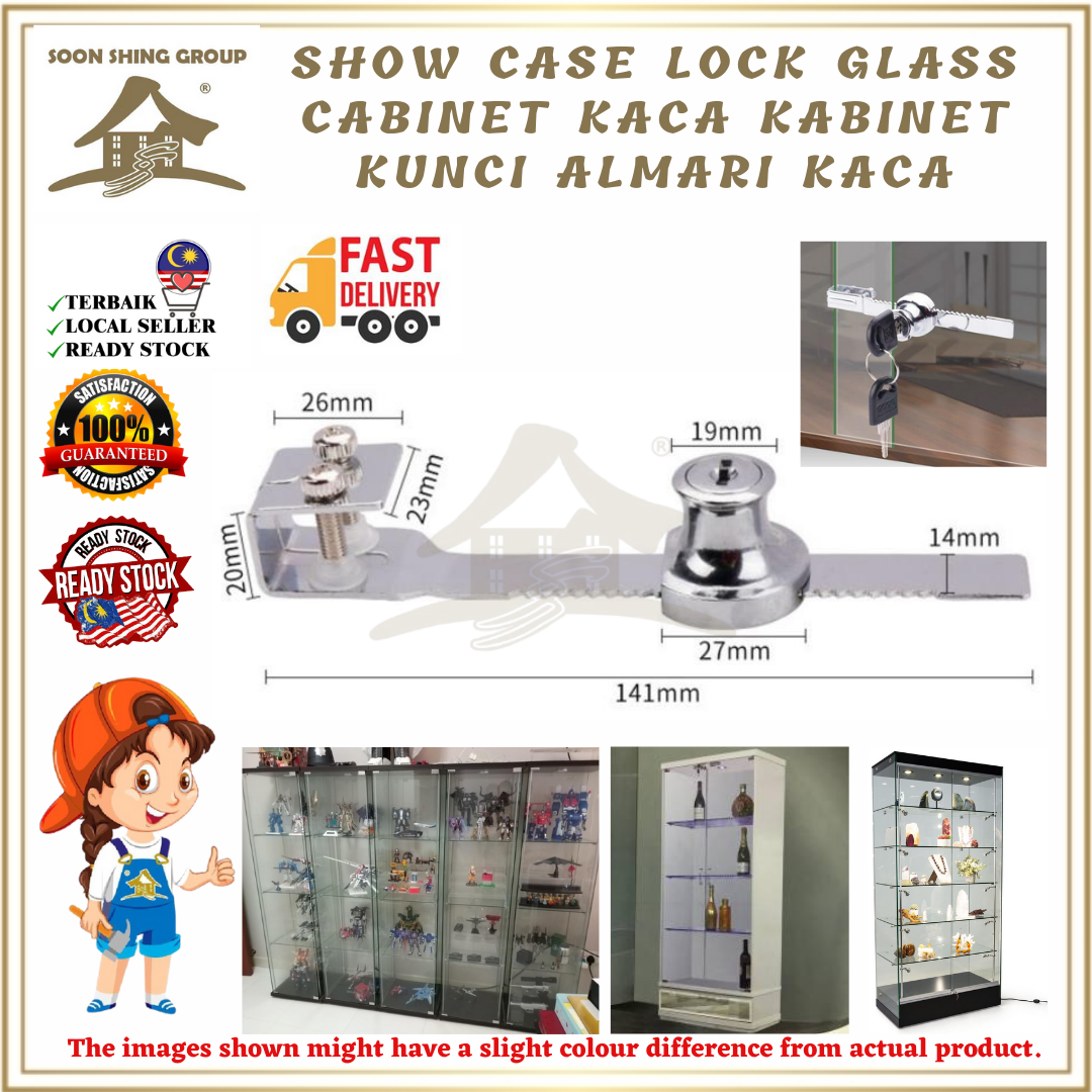 SHOW CASE LOCK GLASS CABINET KACA KABINET KUNCI ALMARI KACA